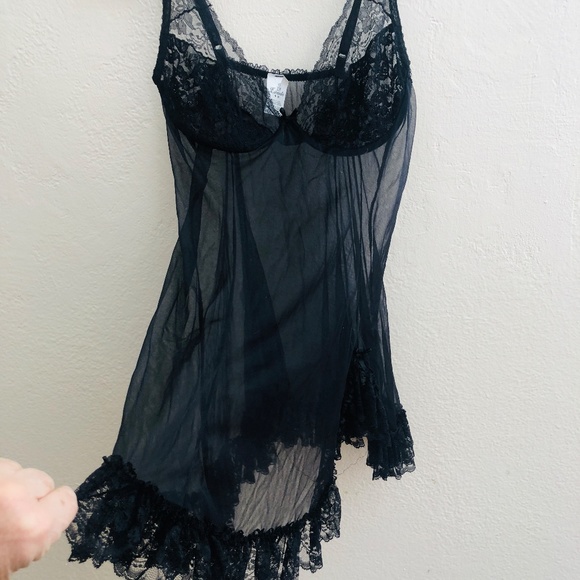 Escante | Intimates & Sleepwear | Plus Size X Sexy Sheer Black Nylon ...